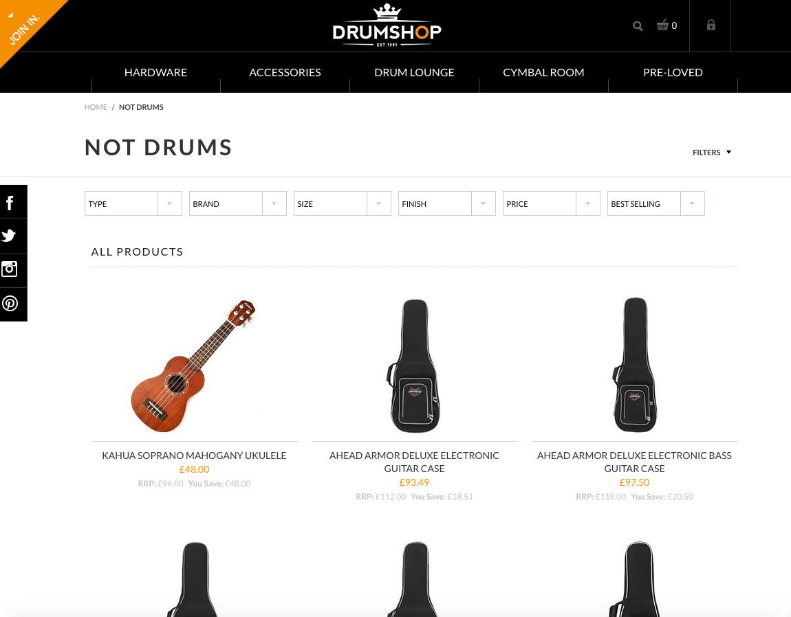 Not Drums just landed at Drum Shop