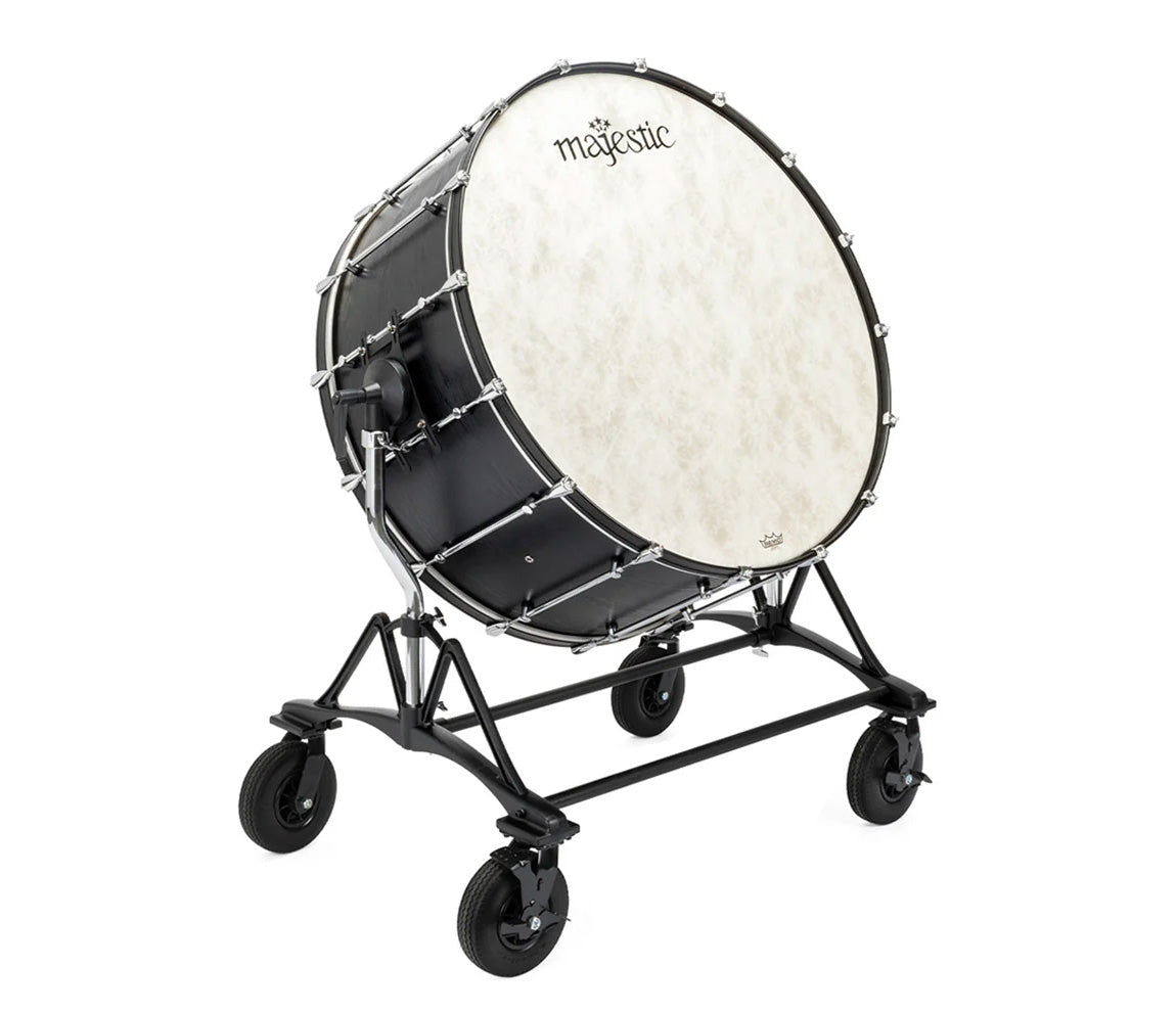Majestic Concert 36" x 22" Black Concert Bass Drum With Field – Drum Shop