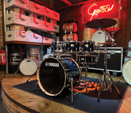 Yamaha Stage Custom 6 Piece Shell Pack In Deep Blue Sunburst Drum Shop