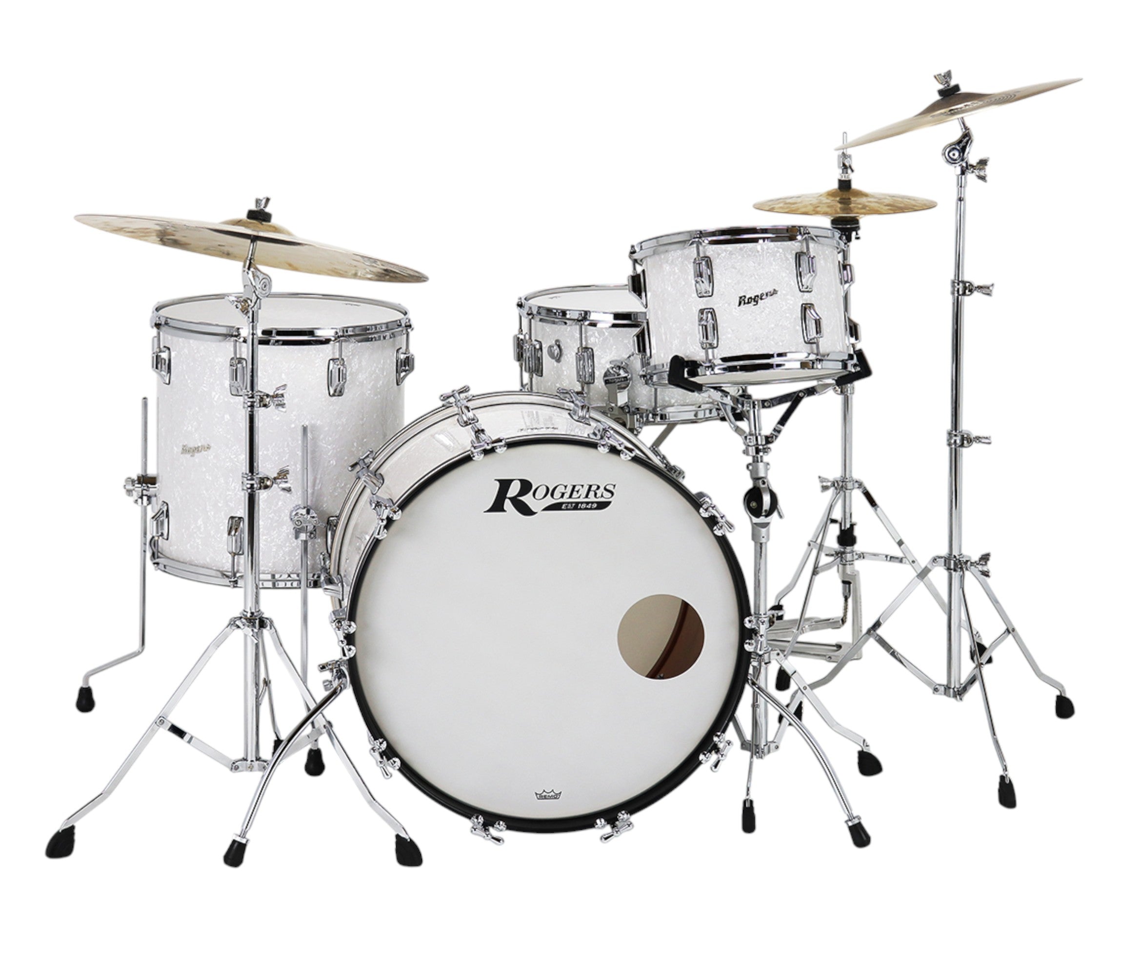 Rogers USA Covington 20" 3-Piece Shell Set in White Marine Pearl – Drum ...