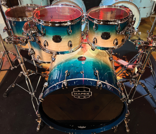 Mapex Saturn Classic 5-Piece Shell Pack in Aqua Fade – Drum Shop