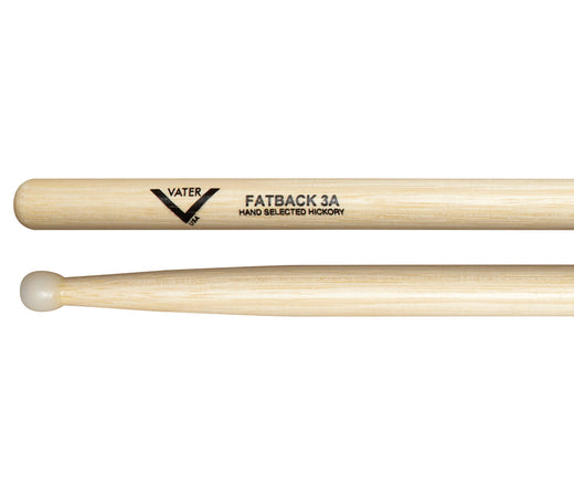 Vater 3A Fatback Nylon Tip American Hickory Drumsticks – Drum Shop