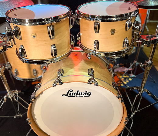 Ludwig Legacy Maple "Hollywood" 4-piece Shell Pack in Natural Satin St ...