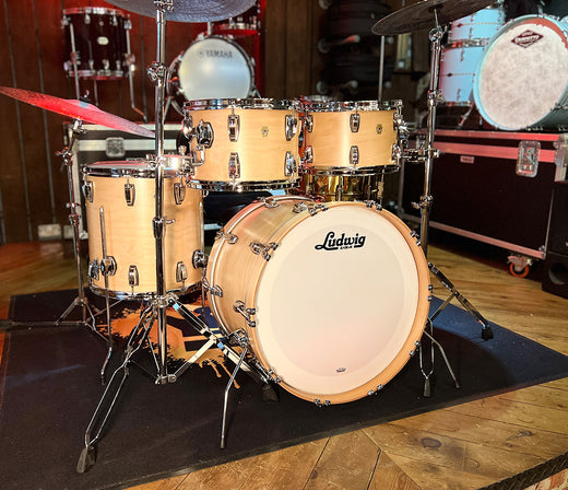 Ludwig Legacy Maple "Hollywood" 4-piece Shell Pack in Natural Satin St ...