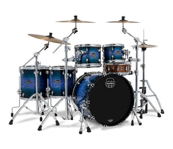 Mapex Saturn VI 22" 5-Piece Studioease Shell Pack in Cobalt Burst ...
