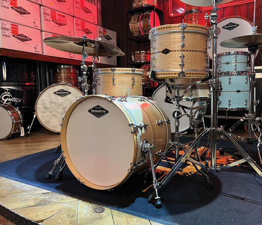 Craviotto 3-piece Shell Pack in Maple with Walnut Inlays and Wood Hoop ...