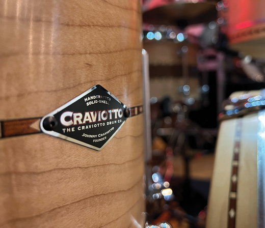 Craviotto 3-piece Shell Pack in Maple with Walnut Inlays and Wood Hoop ...