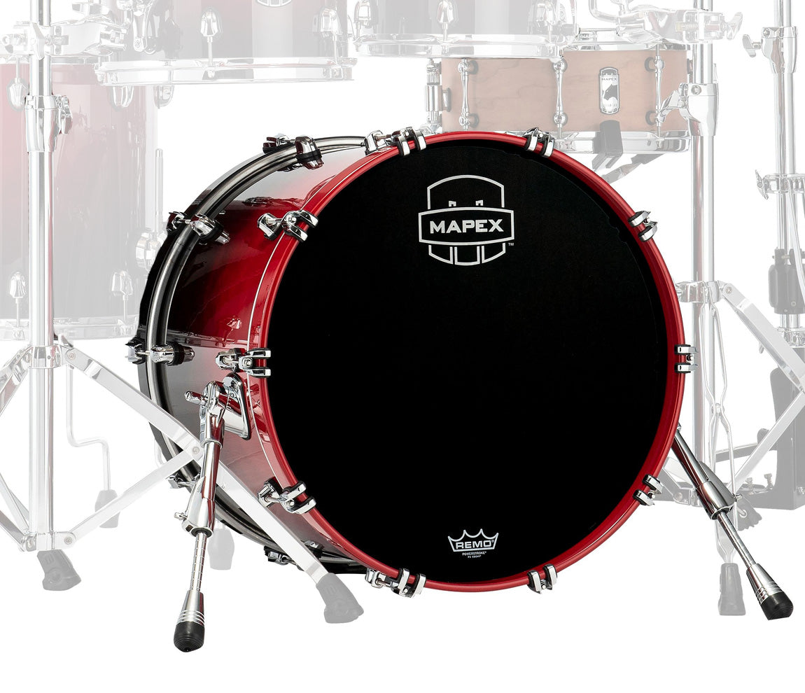 Mapex Saturn Classic 18" x 14" Bass Drum W/ Bd Mount In Scarlet Fade ...